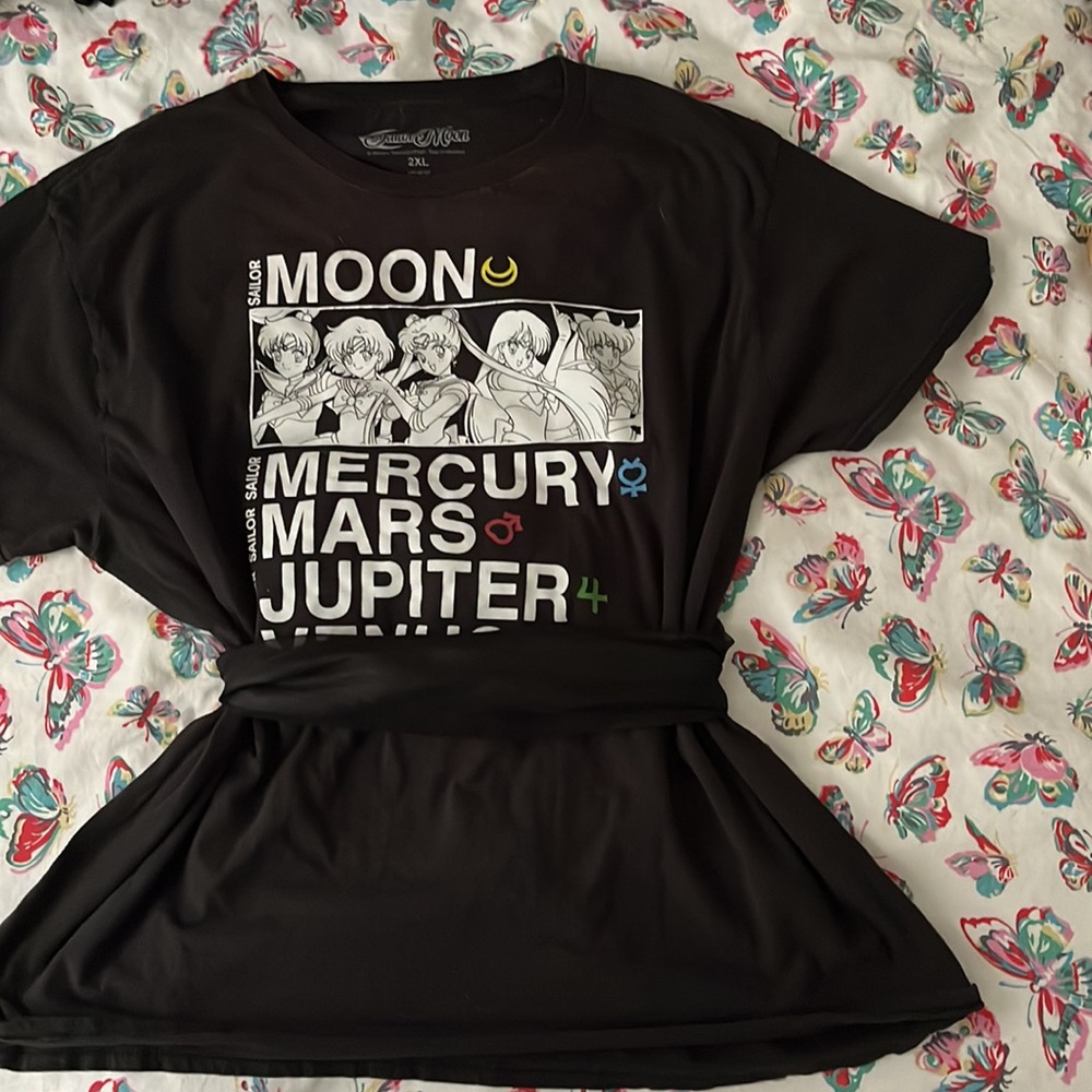 Vintage Scene Sailor Moon Merch Oversized Tee Mini Dr… - Gem